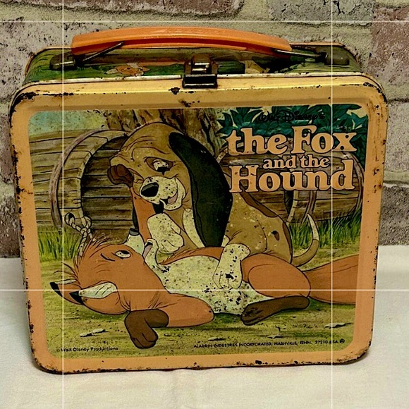 Disney | Other | Vintage Walt Disney Fox And The Hound Metal Lunch Pale ...